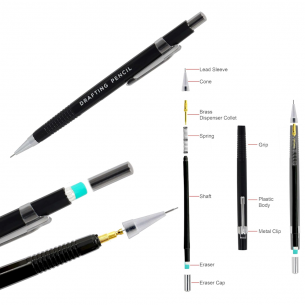 ISOMARS 0.3mm Drafting Mechanical Pencil Set | Cowling & Wilcox Ltd ...